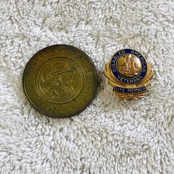 Vintage | Accessories | Vintage Disabled American Veterans Life Member ...